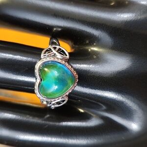 Jewelry | Mood Ring Heart Shaped Temperature Sensing Color Changing New ...